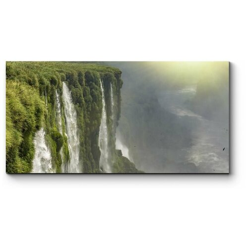 Модульная картина Мохнатый водопад 110x55