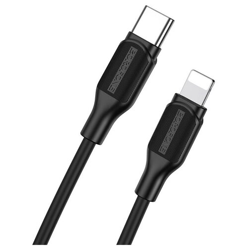 BOROFONE BX42 Encore PD, силиконовый кабель для зарядки и передачи данных USB-C на Lightning, 1 м, ток до 3A