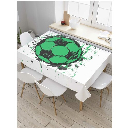 Скатерть прямоугольная JoyArty на кухонный стол "Мяч в полете" из оксфорда, 180x145 см