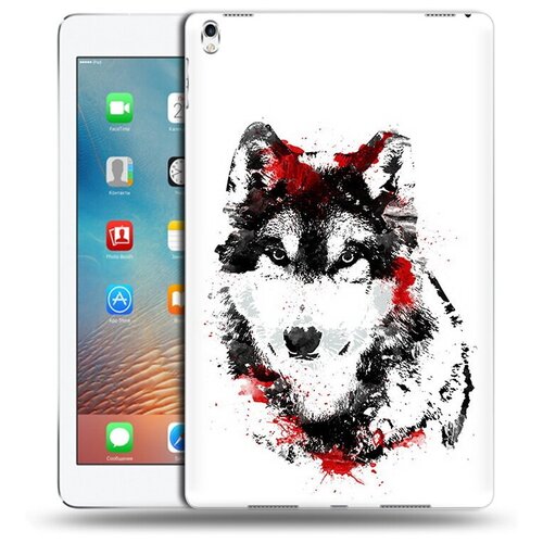Чехол задняя-панель-накладка-бампер MyPads кровавый волк для iPad Pro 12.9 2015 (A1584/A1652)/iPad Pro 12.9 2017 (A1671/A1670) противоударный