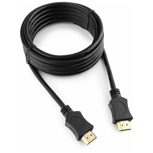 Кабель HDMI Cablexpert CC-HDMI4L-10, 3.0м, v1.4, 19M/19M, серия Light, черный, позол.разъемы, экран, пакет