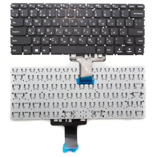 Клавиатура для ноутбука Lenovo Ideapad 510S-14IKB черная без рамки