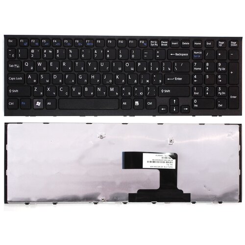 Клавиатура для ноутбука Sony Vaio VPCEL1E1E/W черная с рамкой