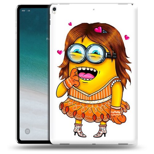 Чехол задняя-панель-накладка-бампер MyPads Миньон девочка для iPad Pro 12.9 (2018) A1895/A1983/A2014 противоударный