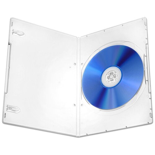 Коробка DVD Box для 1 диска, 7мм (slim) полупрозрачная, упаковка 50 шт.