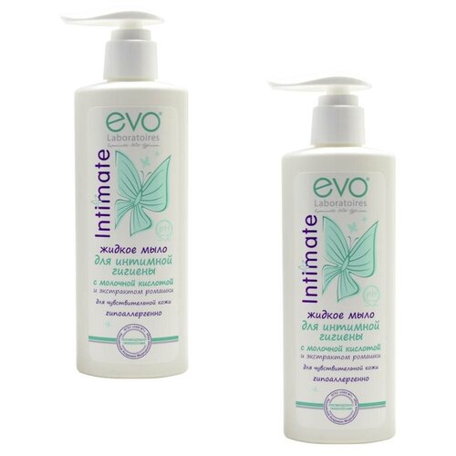 Жидкое мыло для интимной гигиены EVO Intimate (комплект 2 шт. по 200 мл без футляра), для чувствительной кожи (Аванта)
