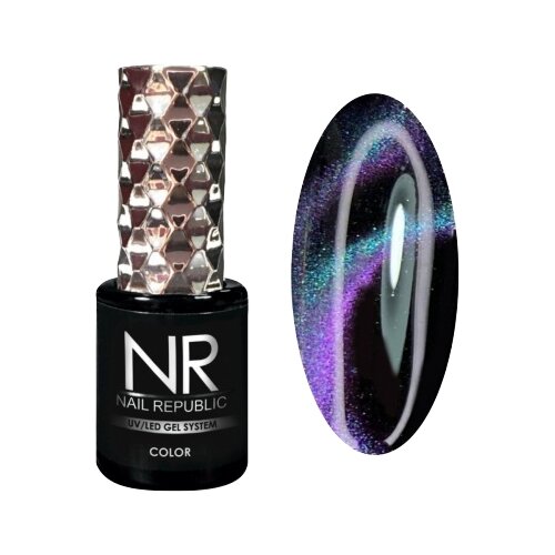 Nail Republic Гель-лак 3D Cat, 10 мл, 22 green-lilac