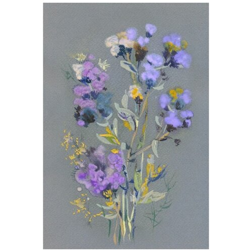 Постер на холсте Полевые цветы (Wildflowers) №4 50см. x 74см.