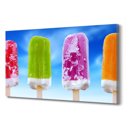 Картина на холсте "Мороженое" PRC-811 (45x30см). Натуральный холст