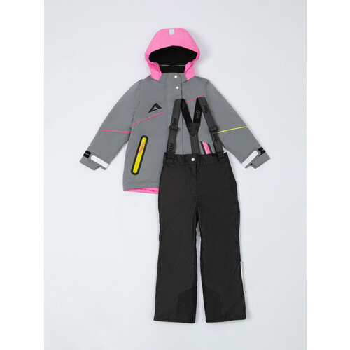 Комплект верхней одежды Oldos Дина , размер 92, серый, розовый