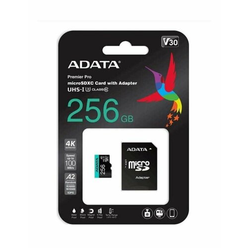 Карта памяти A-Data Micro SDXC 256GB (AUSDX256GUI3V30SA2-RA1)