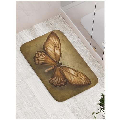 Коврик противоскользящий JoyArty "Грациозная бабочка" для ванной, сауны, бассейна, 77х52 см