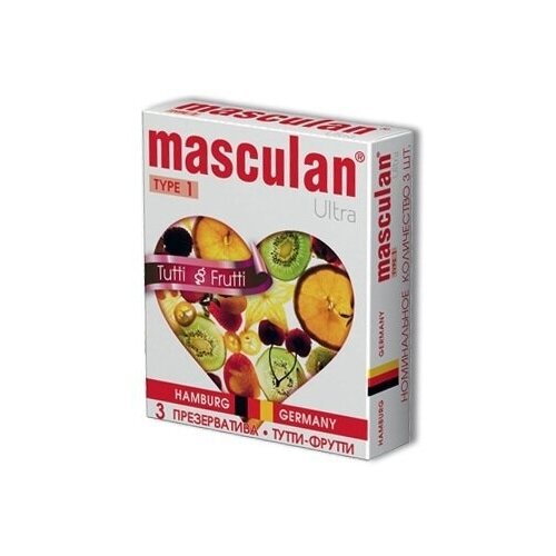 Masculan Жёлтые презервативы Masculan Ultra Tutti-Frutti с фруктовым ароматом - 3 шт.