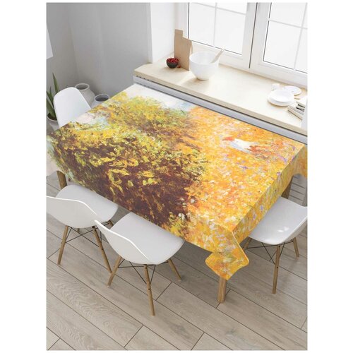 Скатерть прямоугольная JoyArty на кухонный стол "Прогулка по долине" из оксфорда, 120x145 см