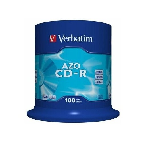 Диск CD-RVerbatim700Mb 52x AZO Crystal, 100 шт.