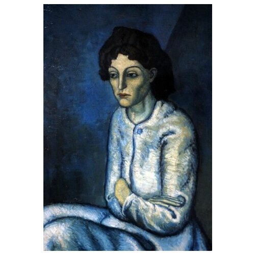 Репродукция на холсте Женщина со Сложенными руками (Woman with Folded Arms) Пикассо Пабло 50см. x 73см.