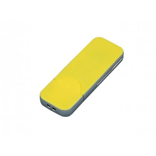 Пластиковая флешка для нанесения логотипа в стиле iphone (8 Гб / GB USB 2.0 Желтый/Yellow I-phone_style Недорогая флешка)