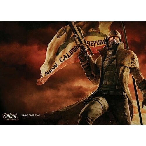 Плакат, постер на холсте Fallout. New vegas. Размер 60 х 84 см