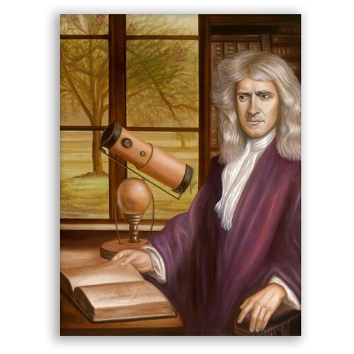 Постер на бумаге / Isaac Newton / Исаак Ньютон