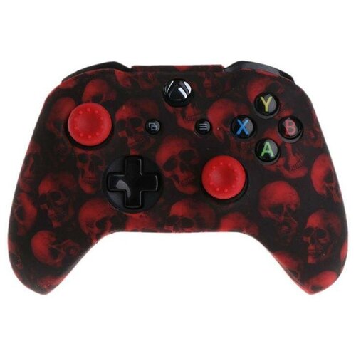 Защитный силиконовый чехол Controller Silicon Case для геймпада Microsoft Xbox Wireless Controller Skulls Red (Черепа Красный) (Xbox One)