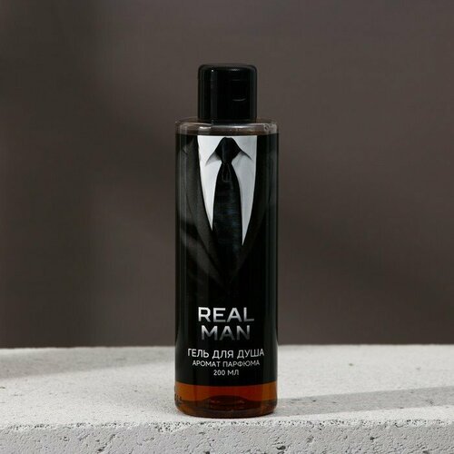 Гель для душа «REAL MAN», 200 мл, аромат мужской парфюм, HARD LINE (комплект из 12 шт)