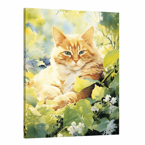 Интерьерная картина 50х70 "Кот и его сон"