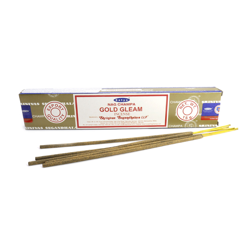 Благовония Satya палочки GOLD GLEAM NAG CHAMPA Золотой Блеск масала 15 гр