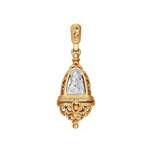 Иконка Diamant online, золото, 585 проба, размер 2.8 см.