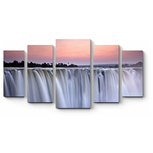 Модульная картина Водопад в утреннем свете 110x61