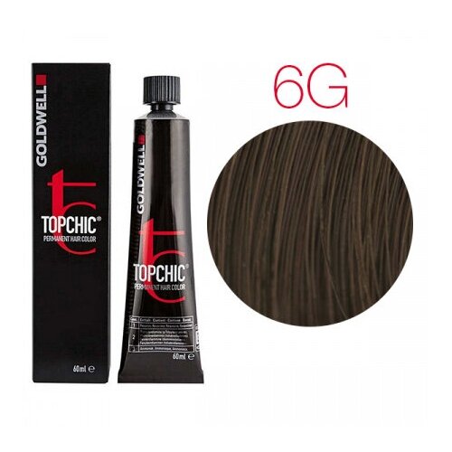 Goldwell Topchic стойкая крем-краска для волос, 6G табак, 60 мл