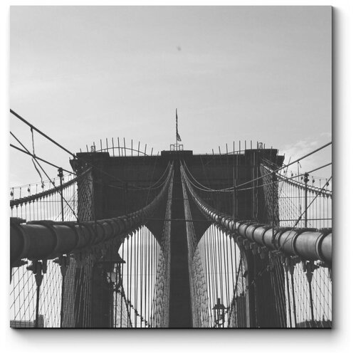 Модульная картина Линии черно-белого моста60x60