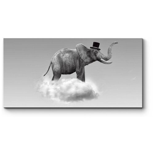 Модульная картина Летающий слон 100x50