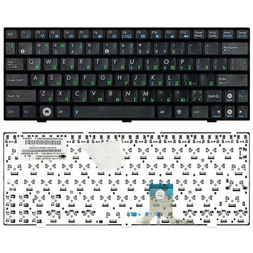 Клавиатура для нетбука Asus EEE PC 1000HA, русская, черная, версия 2