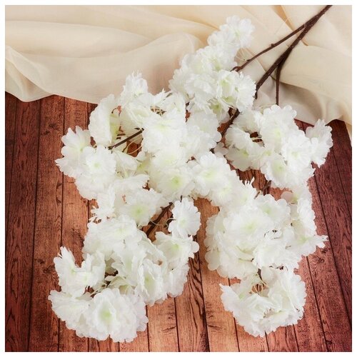 Цветы искусственные Мелани 6х100 см, белый