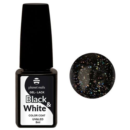 Planet nails Гель-лак Black&White, 8 мл, 445