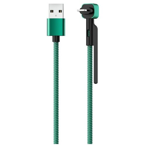 Кабель USB 2.0 AM - Lightning(M) (1,2м) 8P 2.1A, зеленый STAND OLMIO 038648