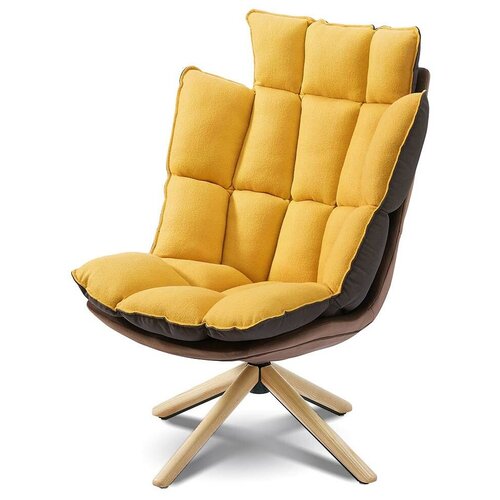 Кресло в стиле Husk, желтый