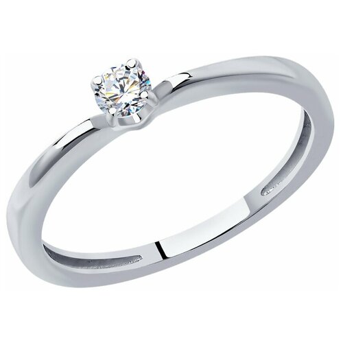 Кольцо Diamant, белое золото, 585 проба, бриллиант, размер 16