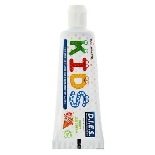 Зубная паста детская D. I. E. S, фруктовое мороженое, 3-7 лет, 45 г