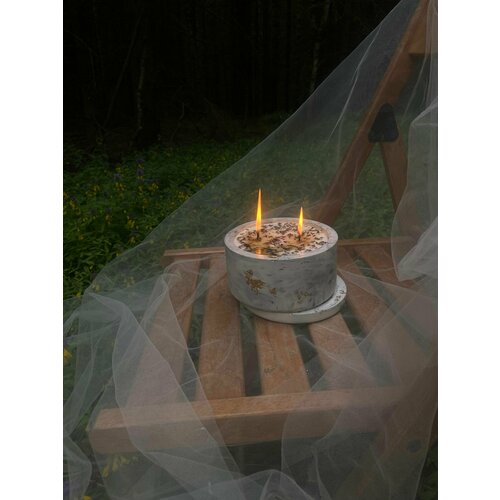 Ароматическая свеча с ароматом корицы, Свеча с деревянным фитилём , Эко свеча