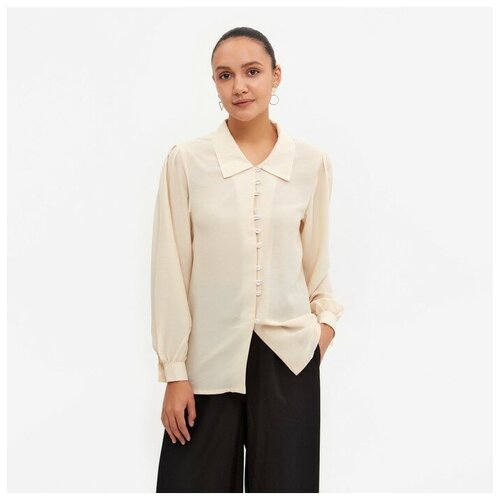 Блуза  Minaku, размер 48, бежевый, бирюзовый