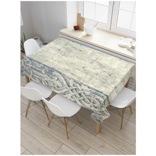 Скатерть прямоугольная JoyArty на кухонный стол "Деревянное переплетение" из оксфорда, 120x145 см