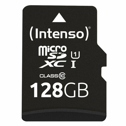 Карта памяти (Intenso) microSDXC UHS-I Premium 90 MB/s 128 GB + SD adapter (Germany)