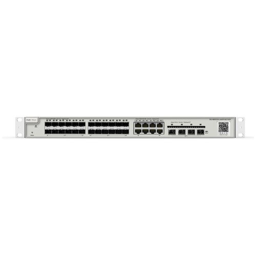 Reyee 24-Port SFP L2 Managed Switch, 24 SFP Slots, 8 Gigabit RJ45 Combo Ports, 4 *10G SFP+ Slots, 19-inch Rack-mountable Steel Case