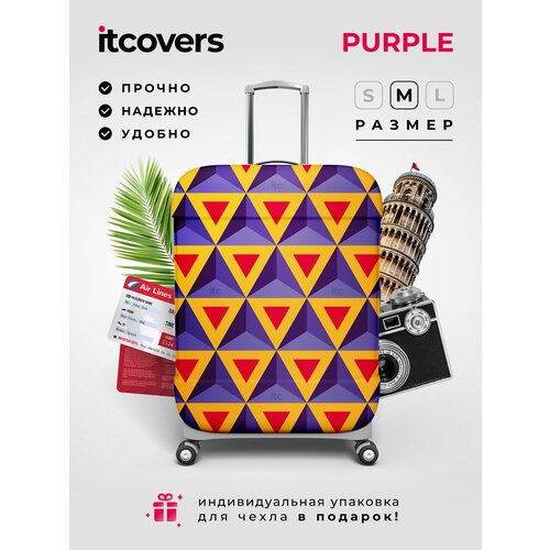 Чехол для чемодана itcovers, 80 л, размер M, фиолетовый, красный