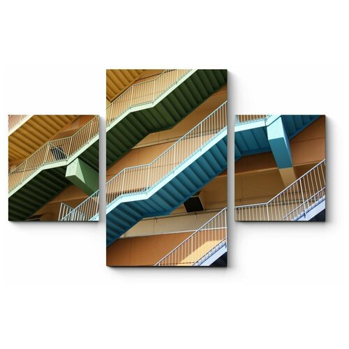 Модульная картина Цветные лестницы160x104