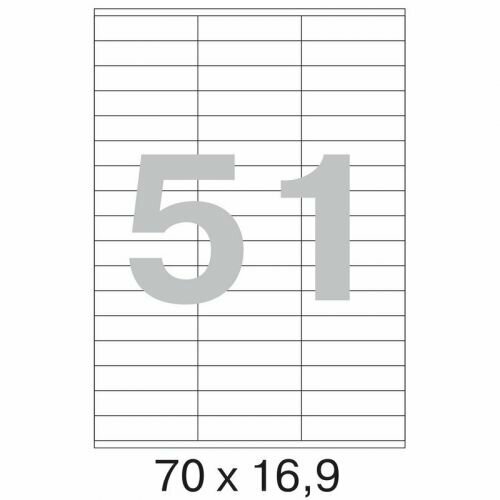 Этикетки самоклеящиеся Promega Office ProMEGA Label BASIC 70х16,9 мм / 51 шт на лист А4(100л