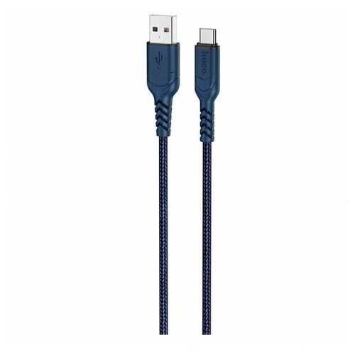 Кабель USB HOCO X59 Victory, USB - Type-C, 3A, 1 м, синий