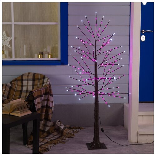 Luazon Lighting Дерево светодиодное 1.5 м, 224LED, 220V, эффект мерцания, розовый