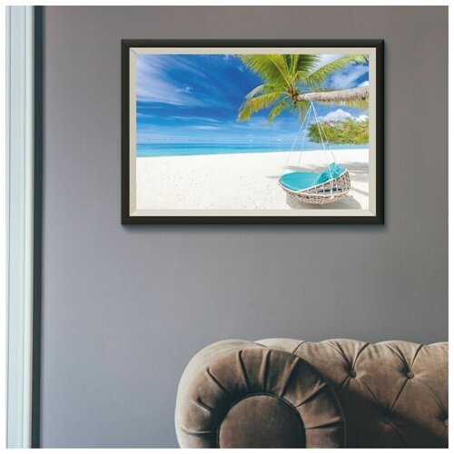 Постер Лето, море, пляж, белый песок 40х30 см в тубусе ПолиЦентр
